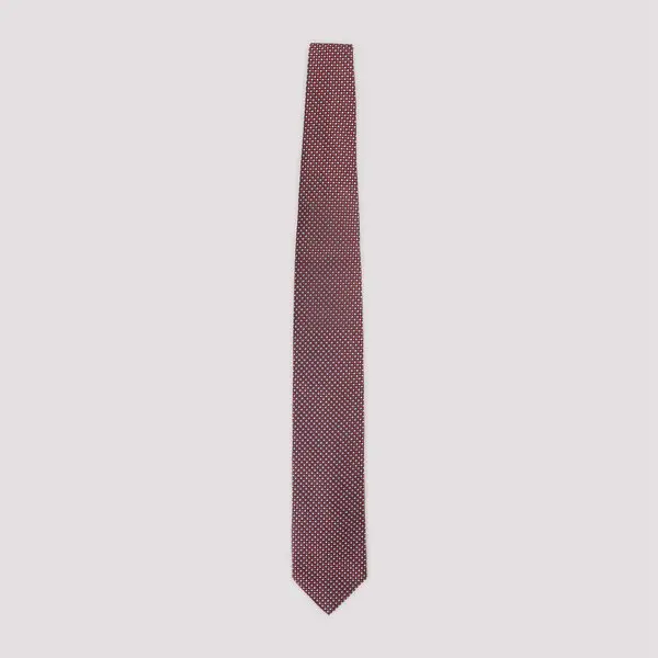 LANVIN Circle Dot Silk Tie