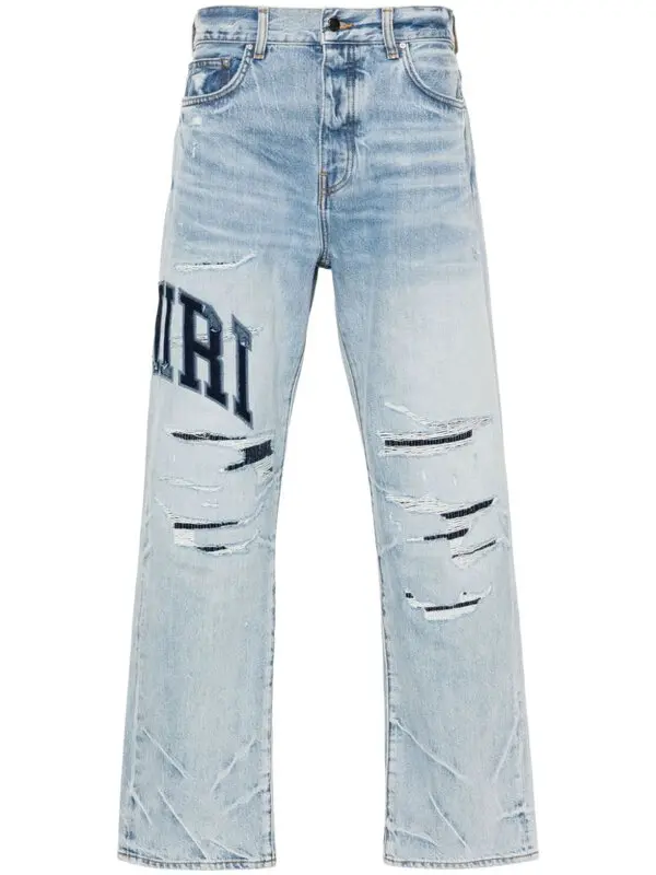 Amiri Varsitand Logo Repainted Straight Pants - Prfctindig