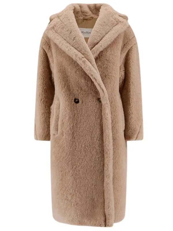 Max Mara Oversized Fit Coat With Horn Buttons - Beige