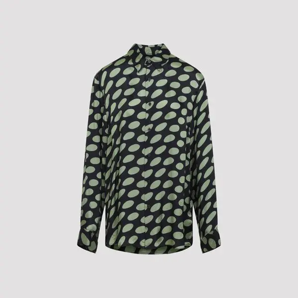 Dries Van Noten Printed Twill Shirt - Black