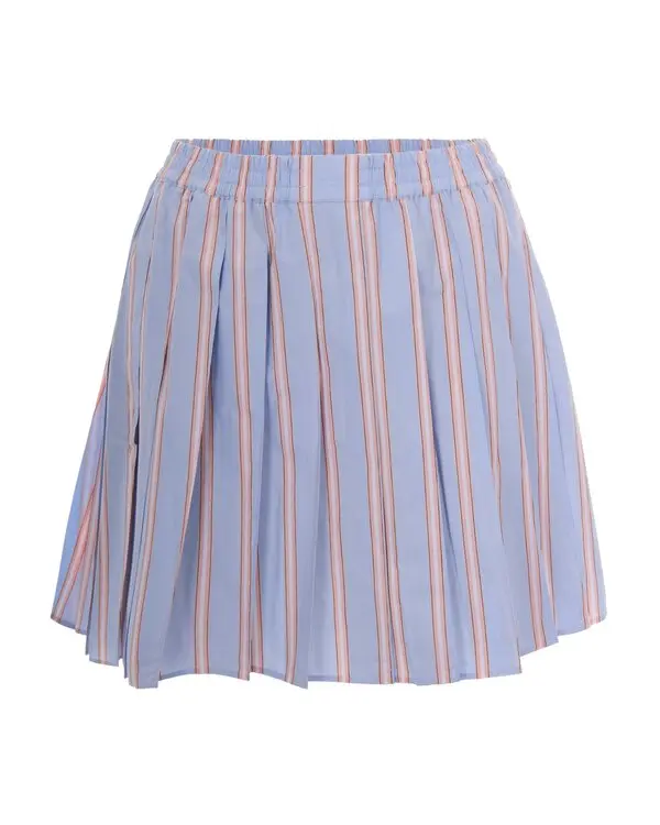 Lacoste Striped Mini Skirt - Chambray/miami-white-blac