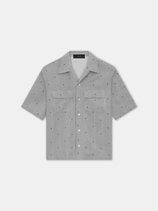Amiri Mini Pinstripe Camp Shirt