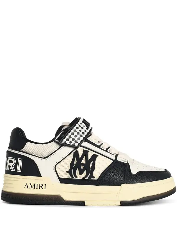 Amiri Perforated Sneakers With Logo Appliqué And Touch-strap Fastening