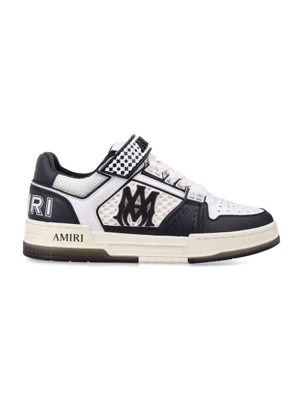 Amiri Perforated Logo Appliqué Touch-strap Sneakers - Black