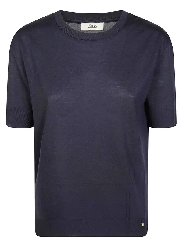 Herno Essential T-shirt With Continuous Edges