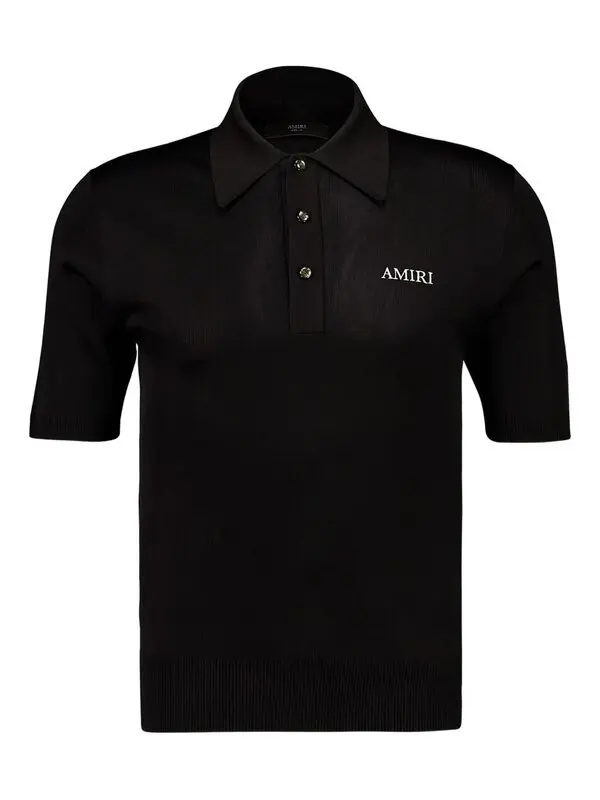 Amiri Classic Polo Shirt With Three Button Closure Size - Black