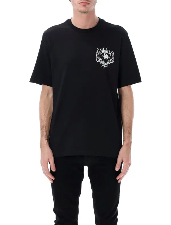 Amiri Hollywood Lettering-print T-shirt - Black