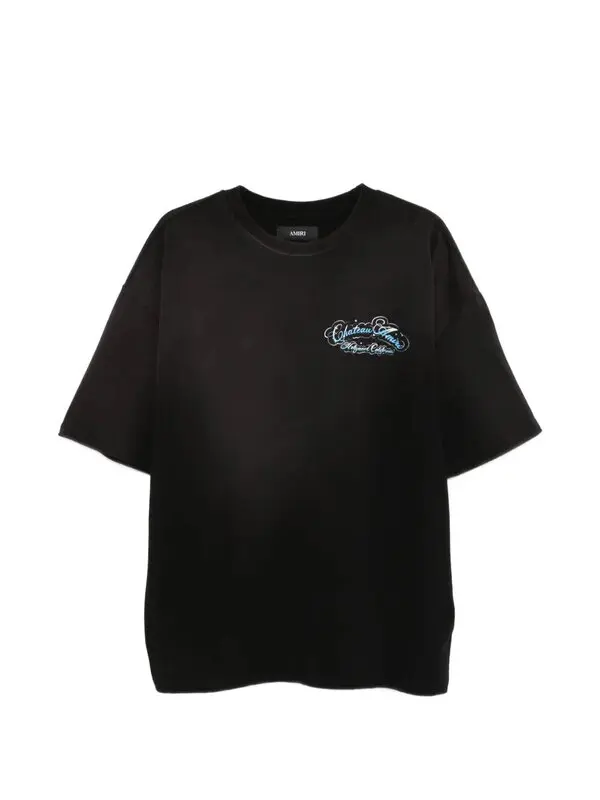 Amiri Silk Blend Oversized T-shirt - Black
