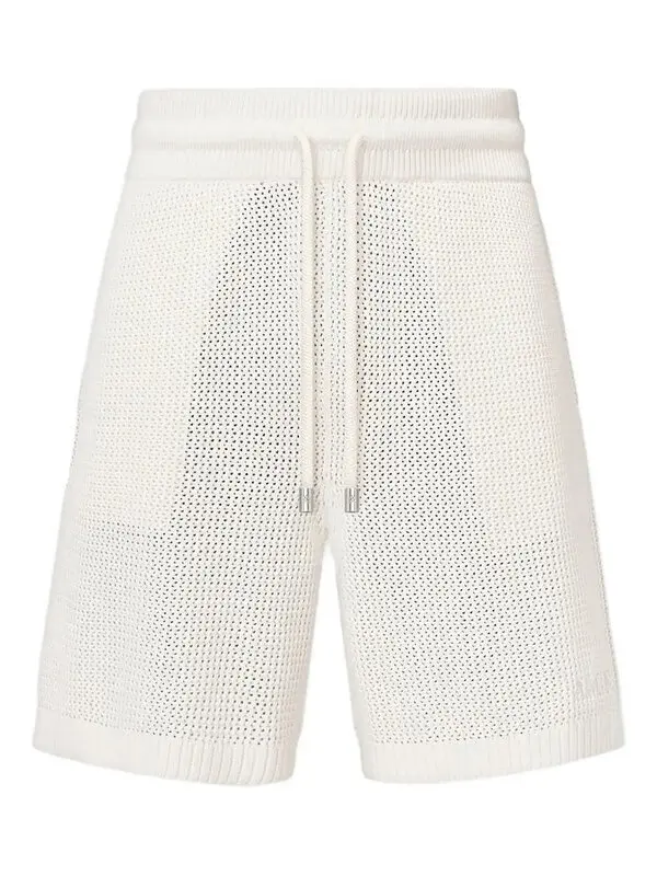 Amiri Mesh Knit Drawstring Shorts - Ivory