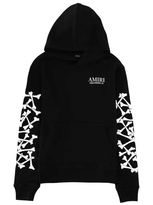 Amiri Bone Print Hoodie - Black