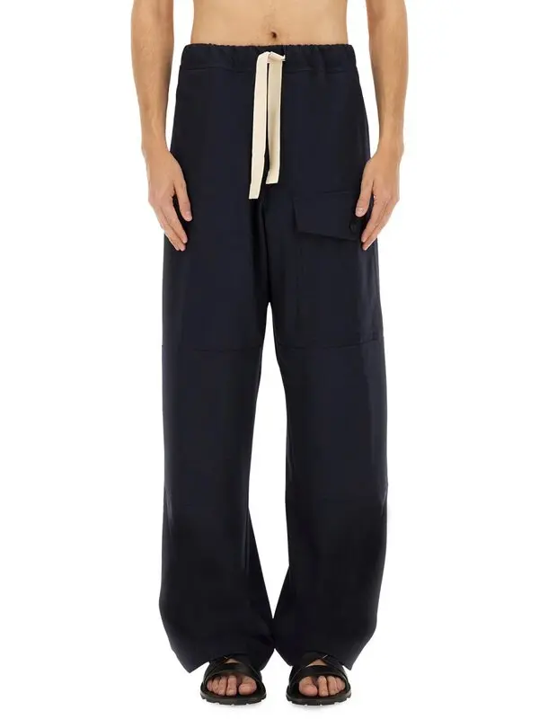 Dries Van Noten Cotton Tailored Trousers - Blue