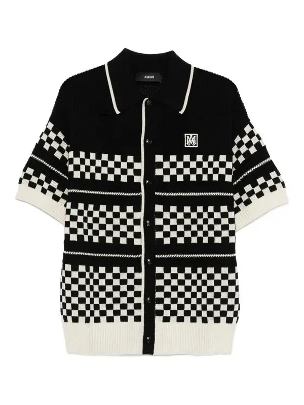 Amiri Checkerboard Mesh Shirt For