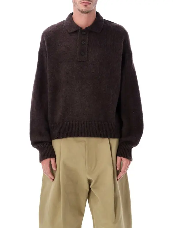 Studio Nicholson Dune Knit Polo Sweater