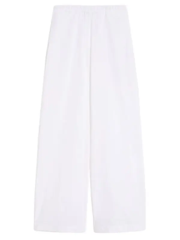 Max Mara Stretch Linen And Viscose Canvas Trousers - White