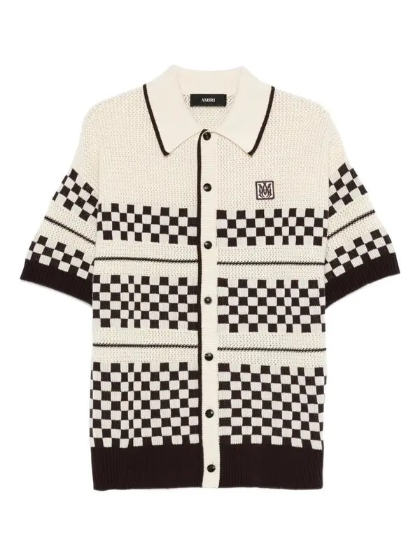 Amiri Checkered Mesh Mini Shirt