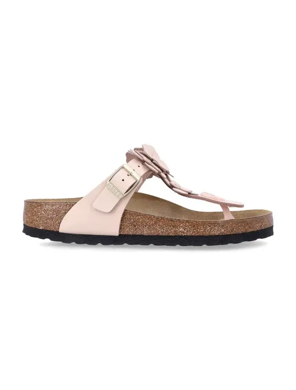 BIRKENSTOCK Floral Appliqué Thong Sandals - Pink