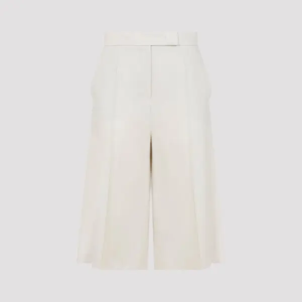 Max Mara Linen Bermuda Shorts - Nude & Neutrals