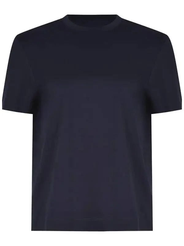 Max Mara Cotton Crewneck T-shirt - Navy