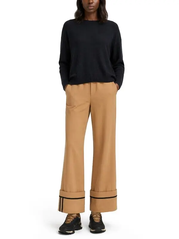 Herno Cuffed Wide-leg Trousers - Blue