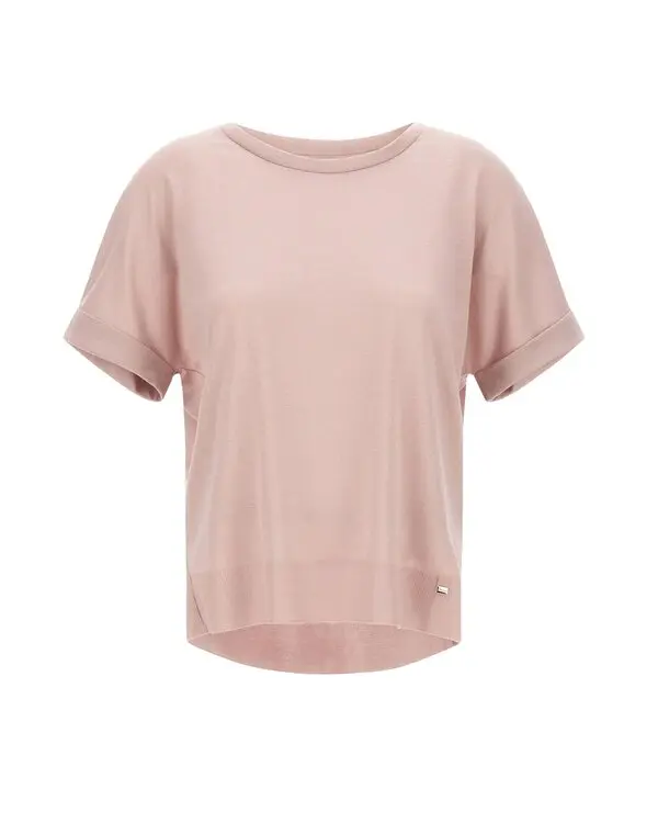 Herno Short-sleeve Crewneck Top - Cipria