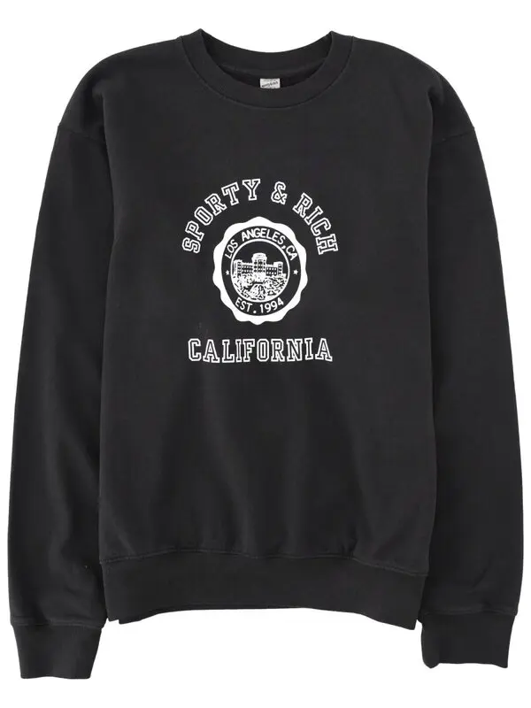 Sporty & Rich Classic Logo Sweatshirt - Black