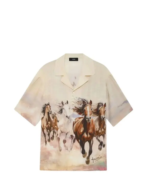Amiri Horses Mini Camp Shirt For