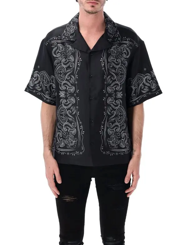 Amiri Oversized Bowling Shirt Size - Black