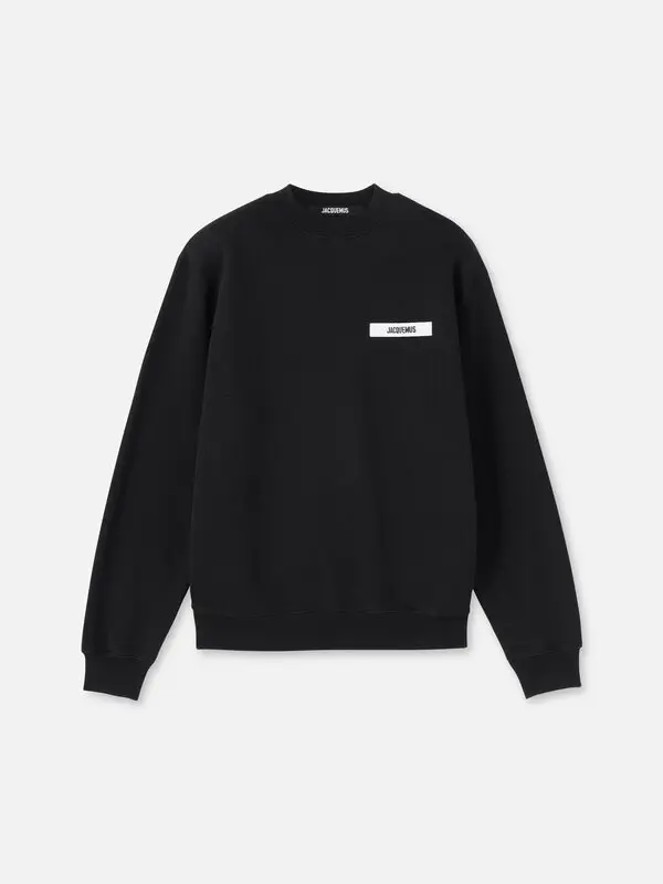 Jacquemus Logo Patch Crewneck Sweatshirt - Black