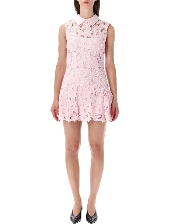 SELF-PORTRAIT Mini Dress With Guipure Lace - Rosa