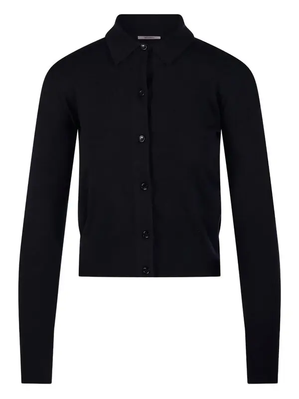 Max Mara Slim Fit Drop Shoulder Long Sleeve Shirt - Blue