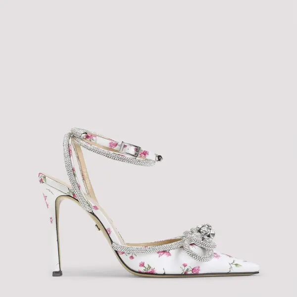 Mach & Mach Floral Satin Embellished Pumps