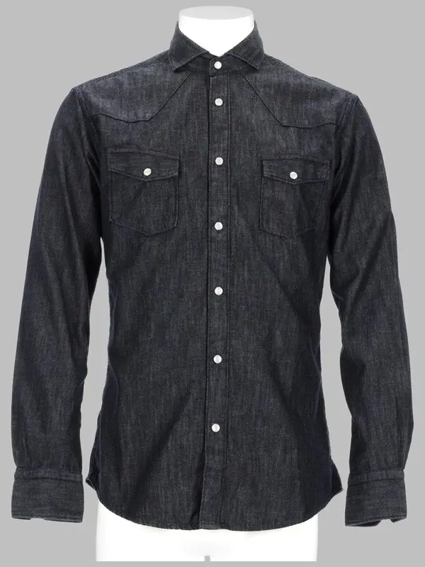Brian Dales Classic Cotton Button-up Shirt - Charcoal