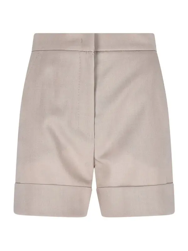 Max Mara High-waisted Tailored Shorts - Beige