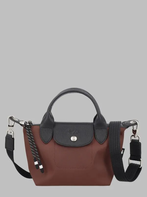 Longchamp Small Nylon Top Handle Crossbody Bag - Brown