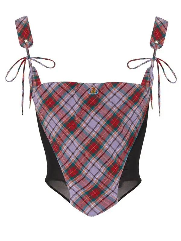 VIVIENNE WESTWOOD Puppy Tartan Tie Corset - Multicolour