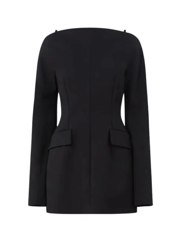 Sportmax Shoulder Pad Mini Dress - Black