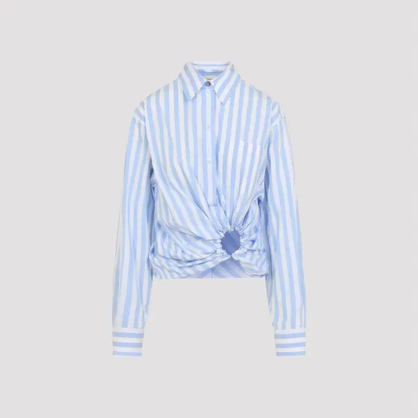 Sportmax Striped Knotted Shirt - Blue