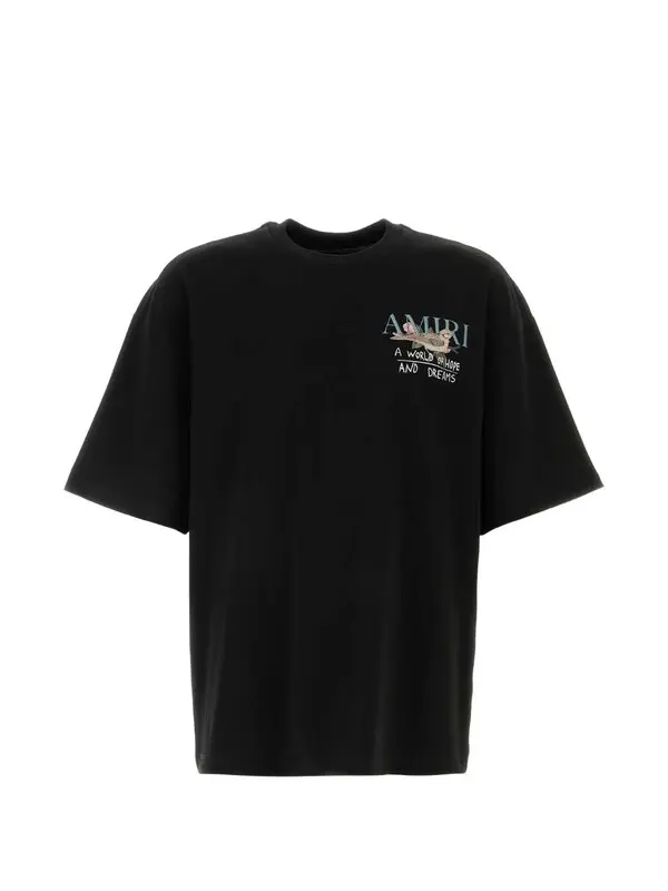 Amiri Classic Crew Neck T-shirt With Printed Details - Black