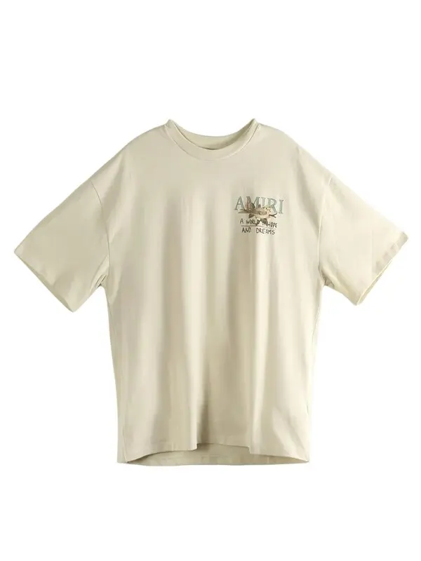 Amiri Cotton Oversize T-shirt - Cream