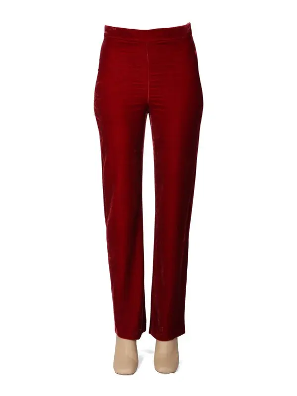 Moschino Velvet High-waisted Trousers - Red