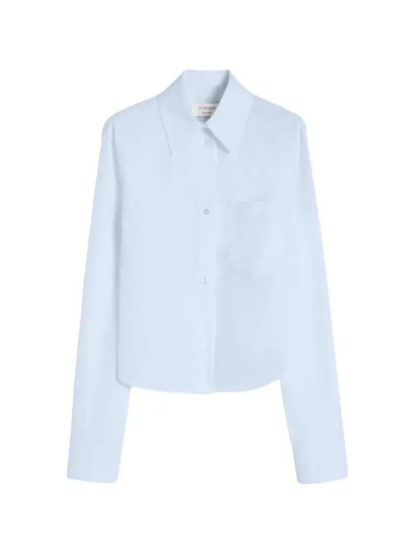 Sportmax Straight Fit Shirt With Classic Collar And Chest Pocket