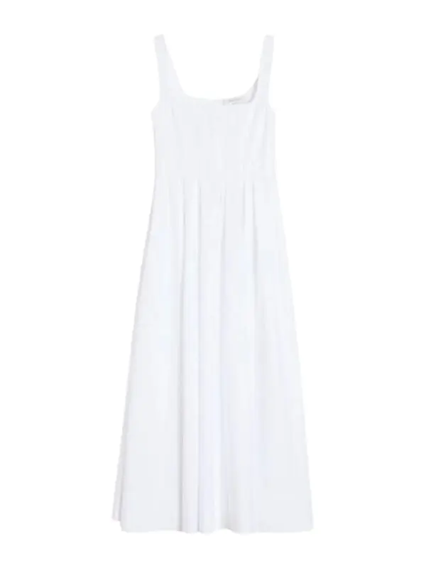Sportmax Giro Square-neck A-line Maxi Dress - White