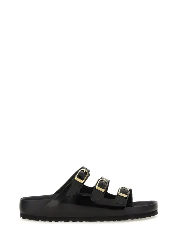 BIRKENSTOCK Florida Three-buckle Slide Sandals - Black