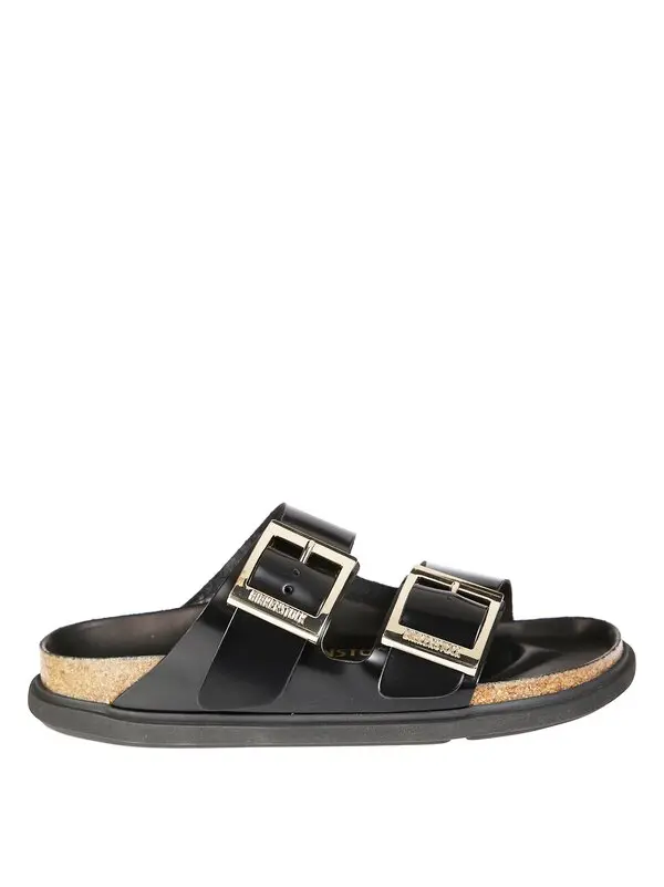 BIRKENSTOCK Classic Double-buckle Slide Sandals - Nero