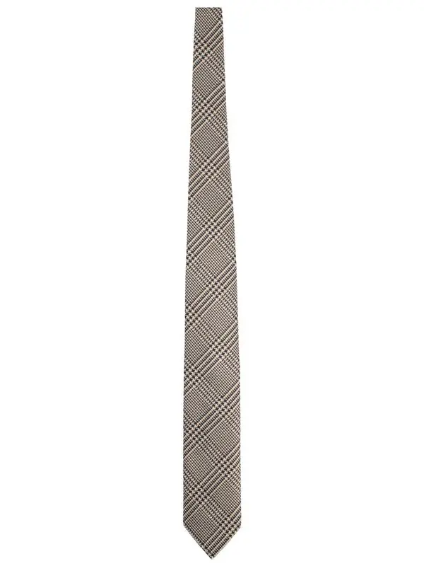 TOM FORD Silk Patterned Neck Tie - Brown