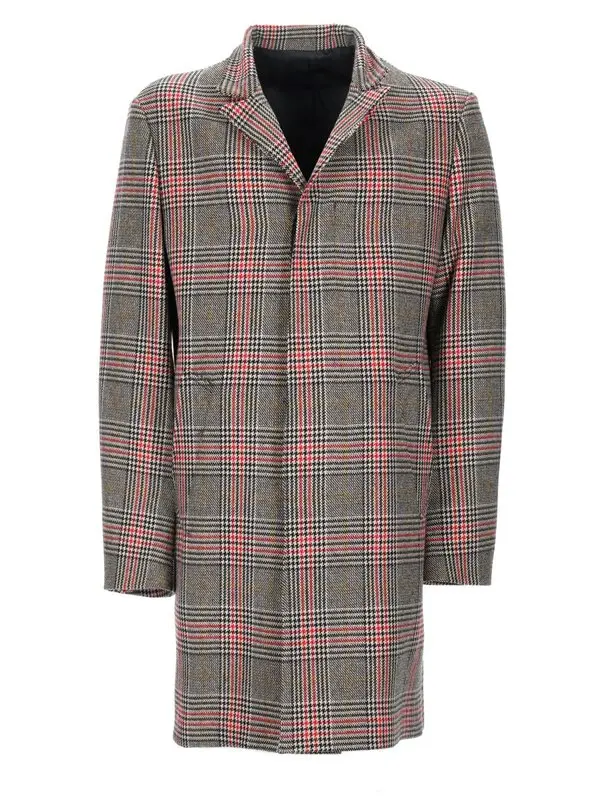 Brian Dales Plaid Wool Overcoat