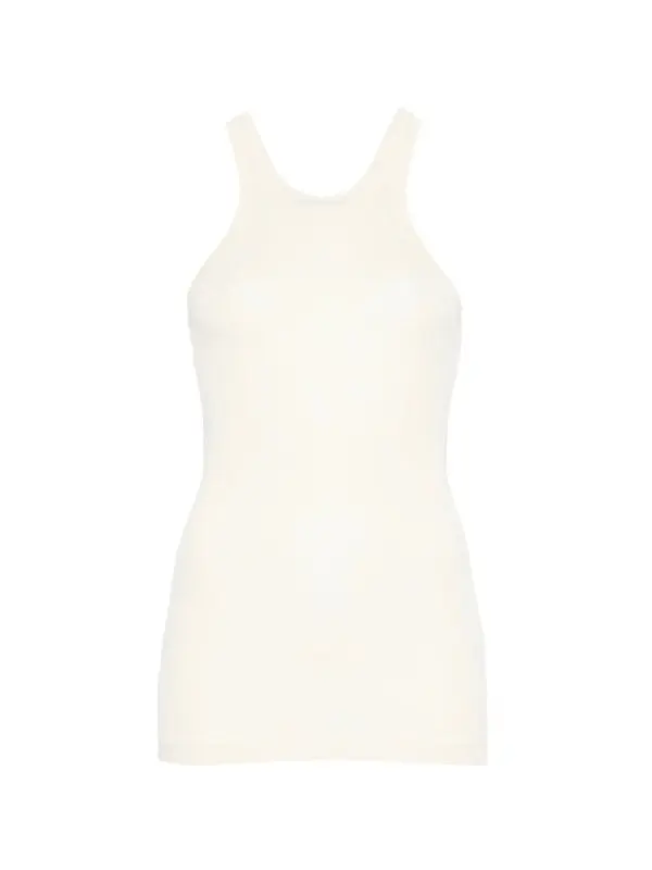 Sportmax Sleeveless Ribbed Crewneck Top - Ivory