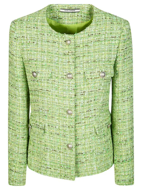 Tagliatore Jodie Button Tweed Jacket