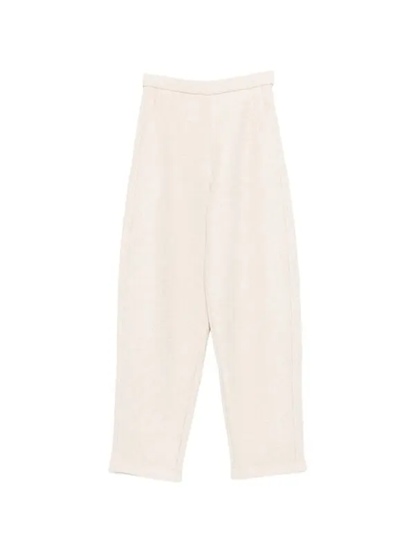 Max Mara Cotton Jersey Trousers - Beige