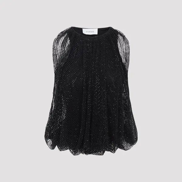 Sportmax Sparkling Strass Mini Top For